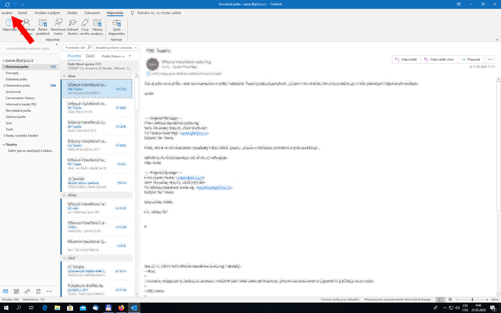 Návod na nastavení automatické odpovědi v desktopovém Outlooku 2016 ...